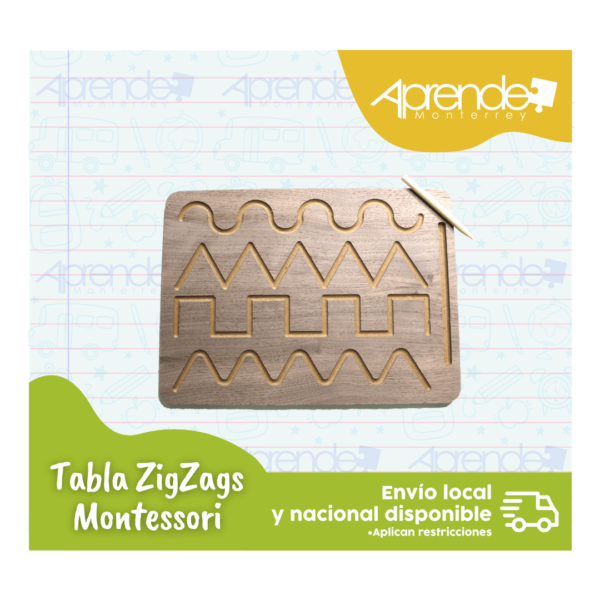 Tabla ZigZag Montessori – Aprende Monterrey